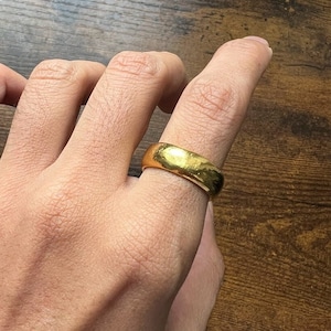 24k Gold Band Ring. 8mm Solid Yellow 9999 Gold Wedding Ring. Pure Gold ...