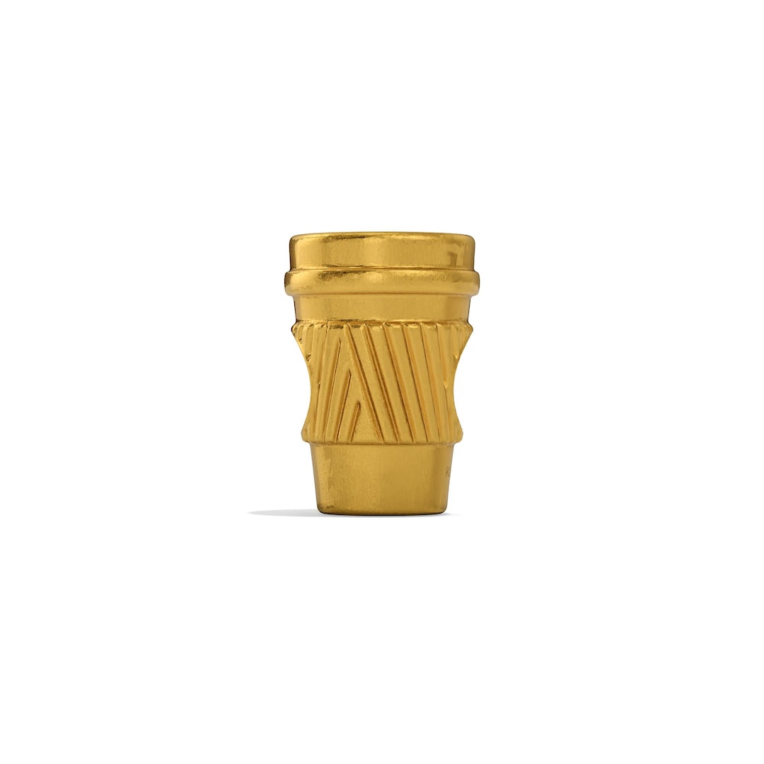 24K Gold Coffee Cup Charm. Handmade 9999 Pure Gold for Men and Women ...
