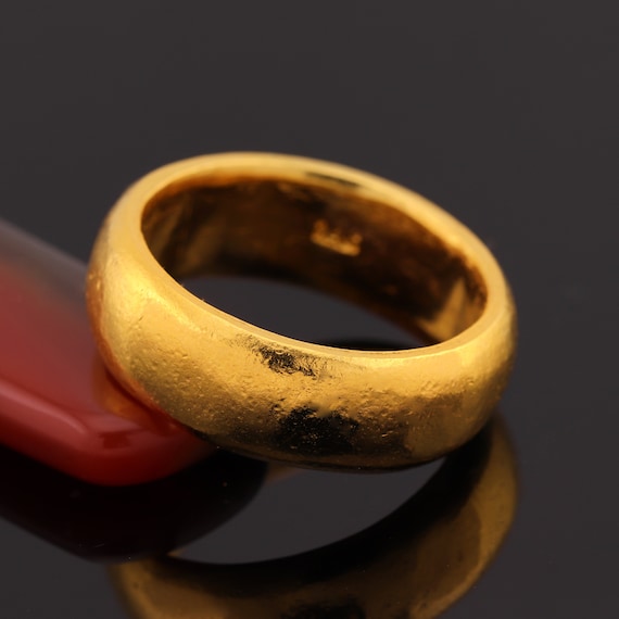 24k Gold Band Ring. 8mm Solid Yellow 9999 Gold Wedding Ring. Pure Gold Ring. Handmade Investment Jewelry Minimal Engagement Dome Band Etsy