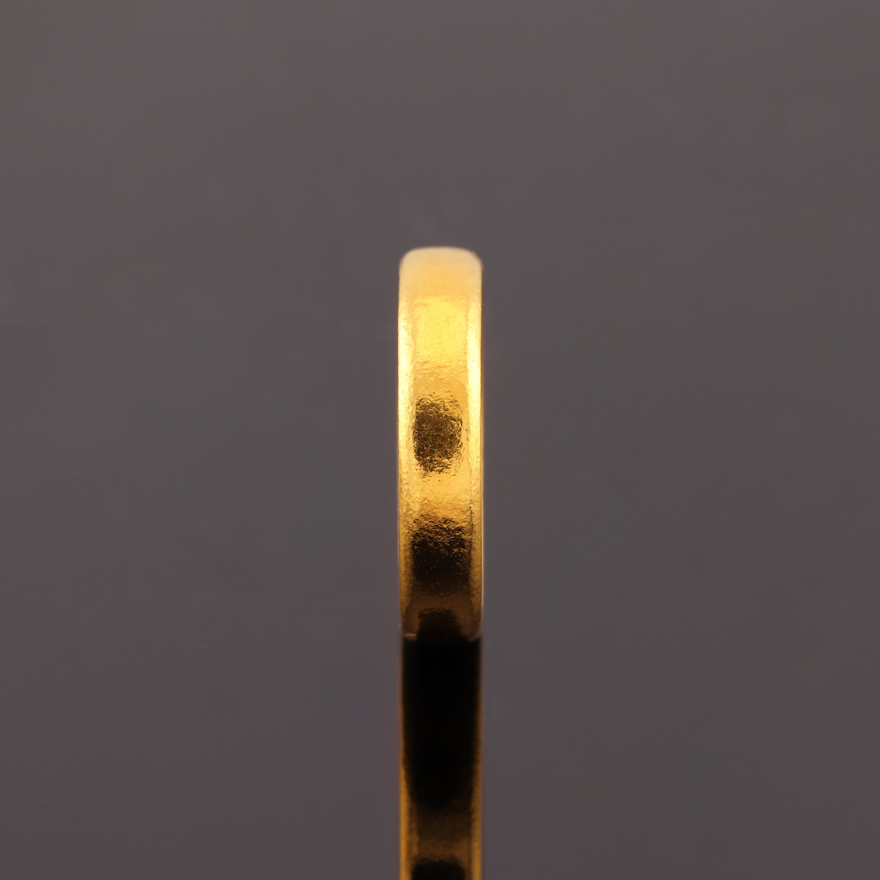 24k Gold Band Ring. 4mm Solid Yellow 9999 Gold Ring. Pure Gold Ring ...