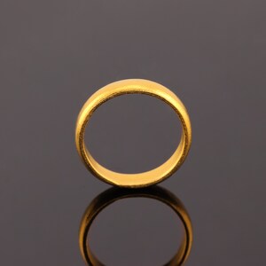 24k Gold Band Ring. 4mm Solid Yellow 9999 Gold Ring. Pure Gold Ring ...