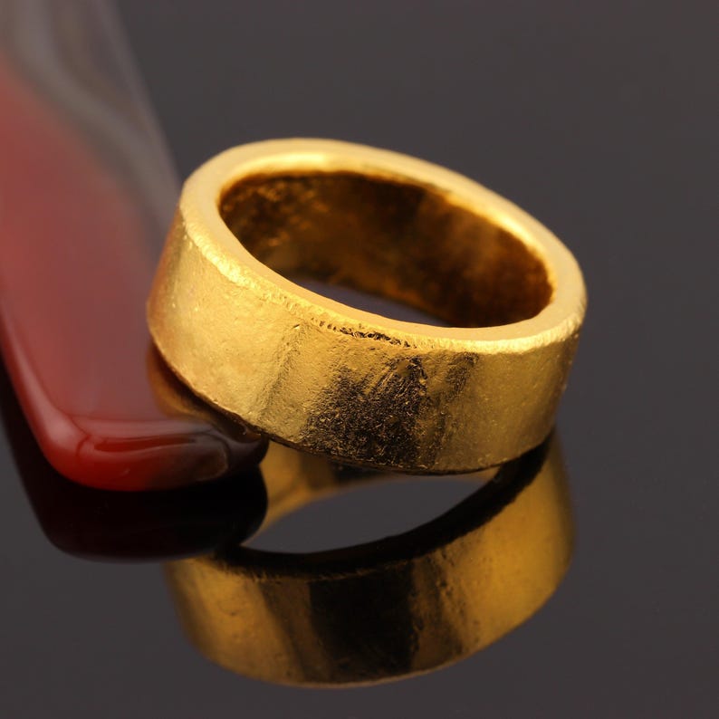1 Troy Ounce 24k Gold Band Ring. 10mm Gold Wedding Band Ring. Handmade ...
