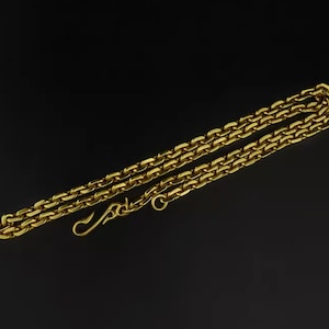 24k Solid Gold Chain. Heavy Gold Anchor Link Chain. Pure Gold Large ...