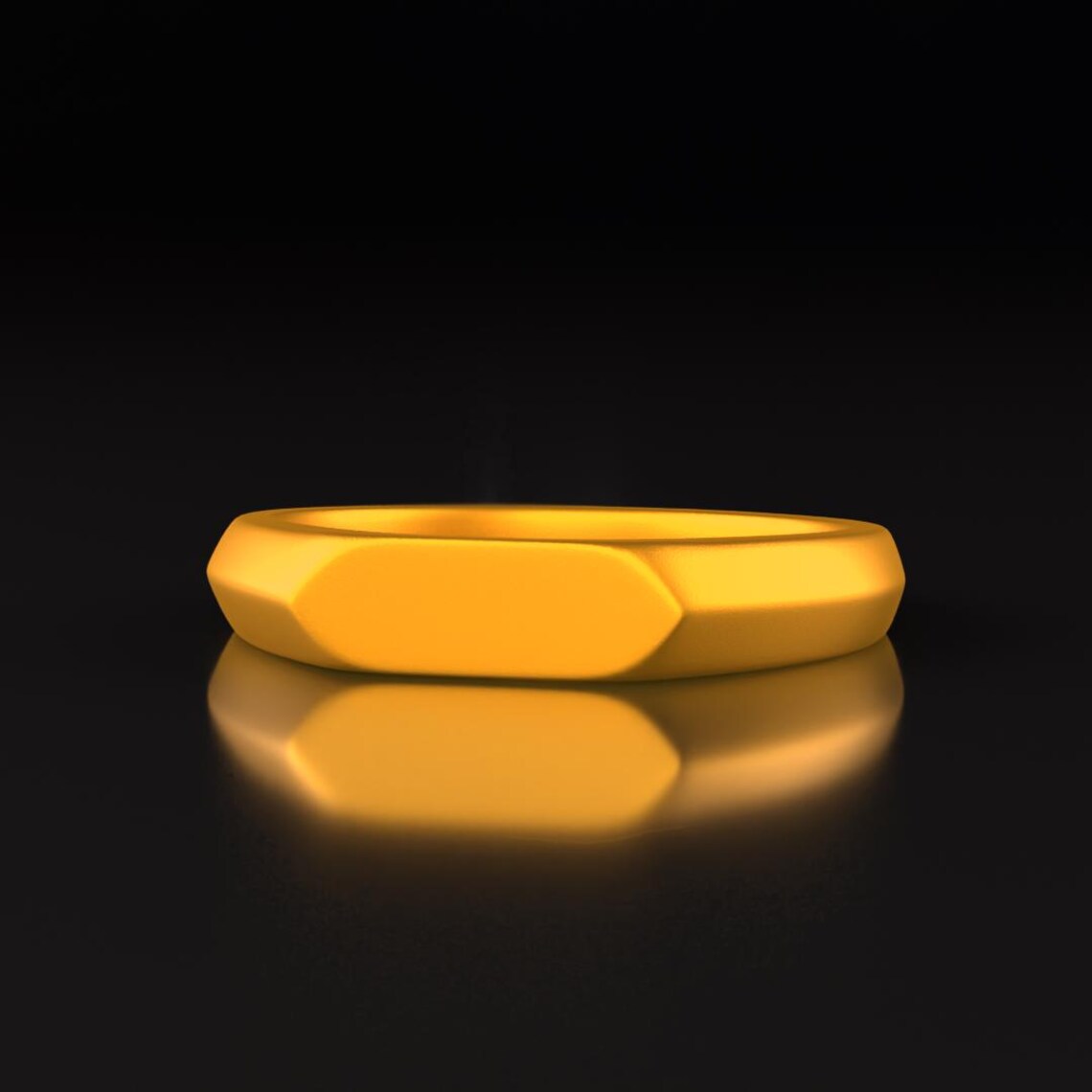 24k Solid Gold Slim Signet Ring. 9999 Gold Ring. Handmade Investment ...