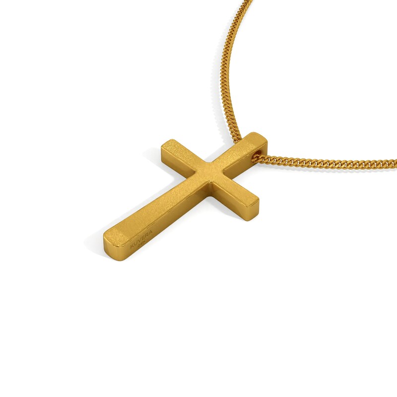 Solid Gold Cross Pendant - Etsy