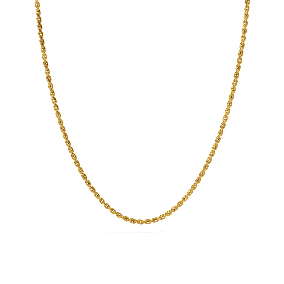 24k Solid Gold Chain Link 3mm. Pure Gold Link Chain Necklace. 9999 Fine ...