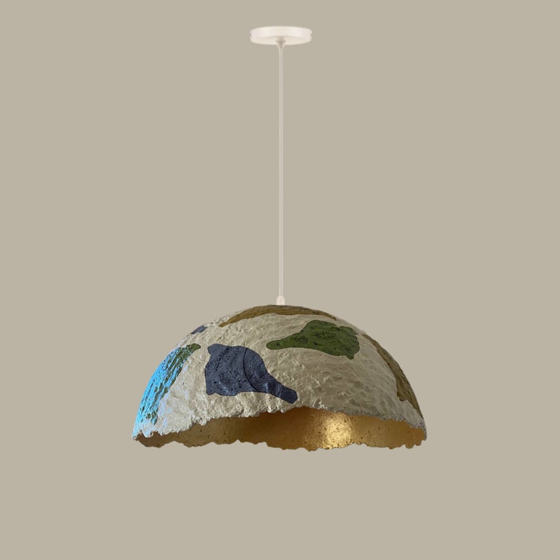 Paper Mache Lamp - Etsy