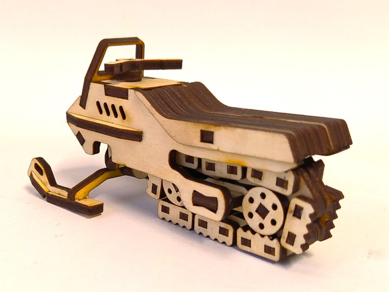 Snowmobile Real Suspension & Tray, 1/30 Scale, Laser Cut 3mm Plywood ...