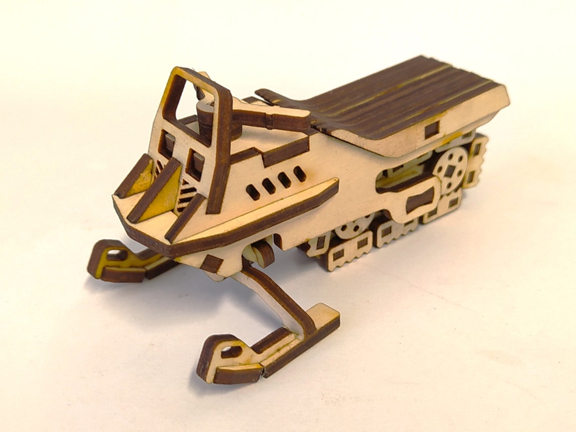 Snowmobile Real Suspension & Tray, 1/30 Scale, Laser Cut 3mm Plywood ...