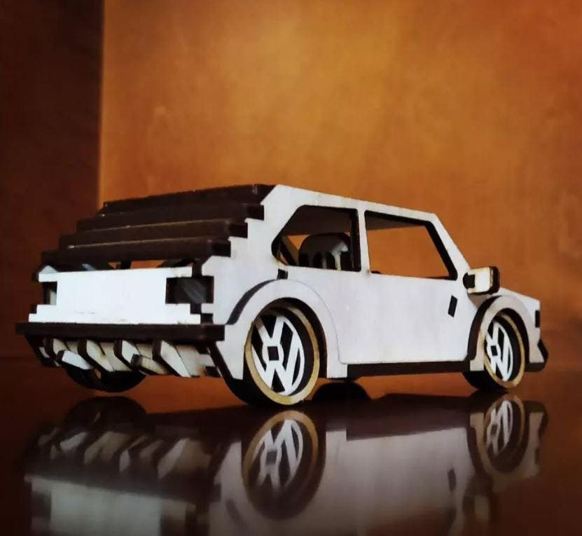 VW Golf 1 Laser Cut 3mm Plywood Tuning Race Jdm German Sport Car - Etsy