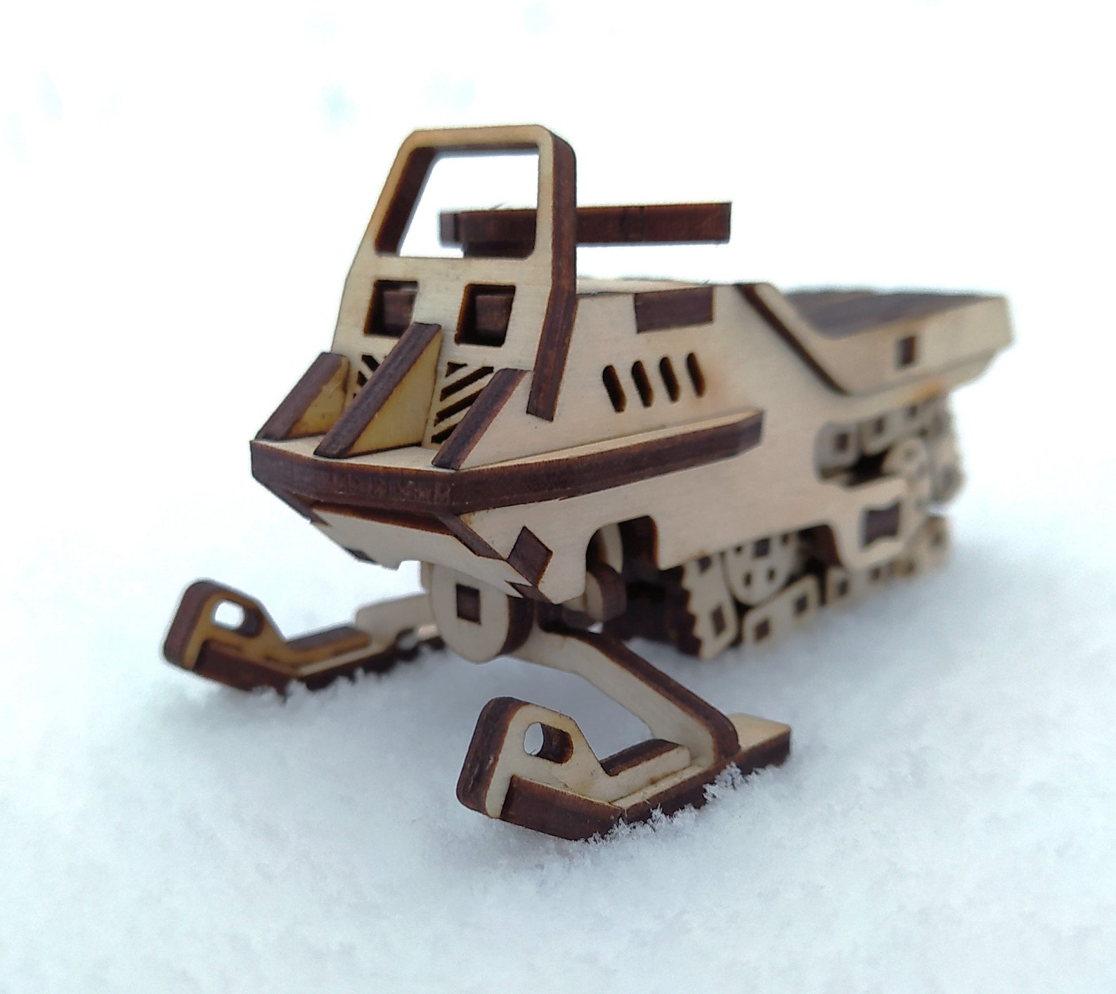 Snowmobile Real Suspension & Tray, 1/30 Scale, Laser Cut 3mm Plywood ...