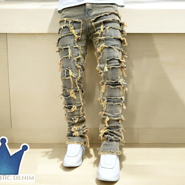 Stacked Pants Men - Etsy