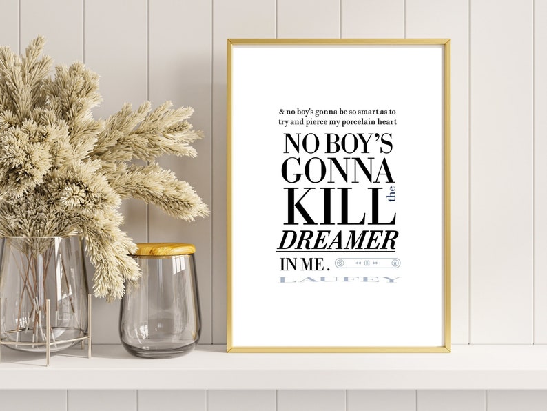 Laufey 'dreamer' Lyric Poster, Jazz Room Decor (digital Download) - Etsy