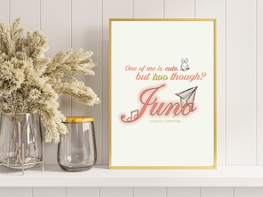 Short N Sweet Juno Sabrina Carpenter Merch Spotify Song Poster ...