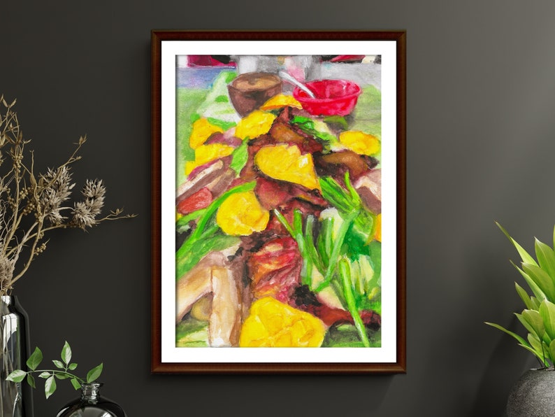 Boodle Fight Filipino Food Poster Filipino Art Print Filipino Dishes ...