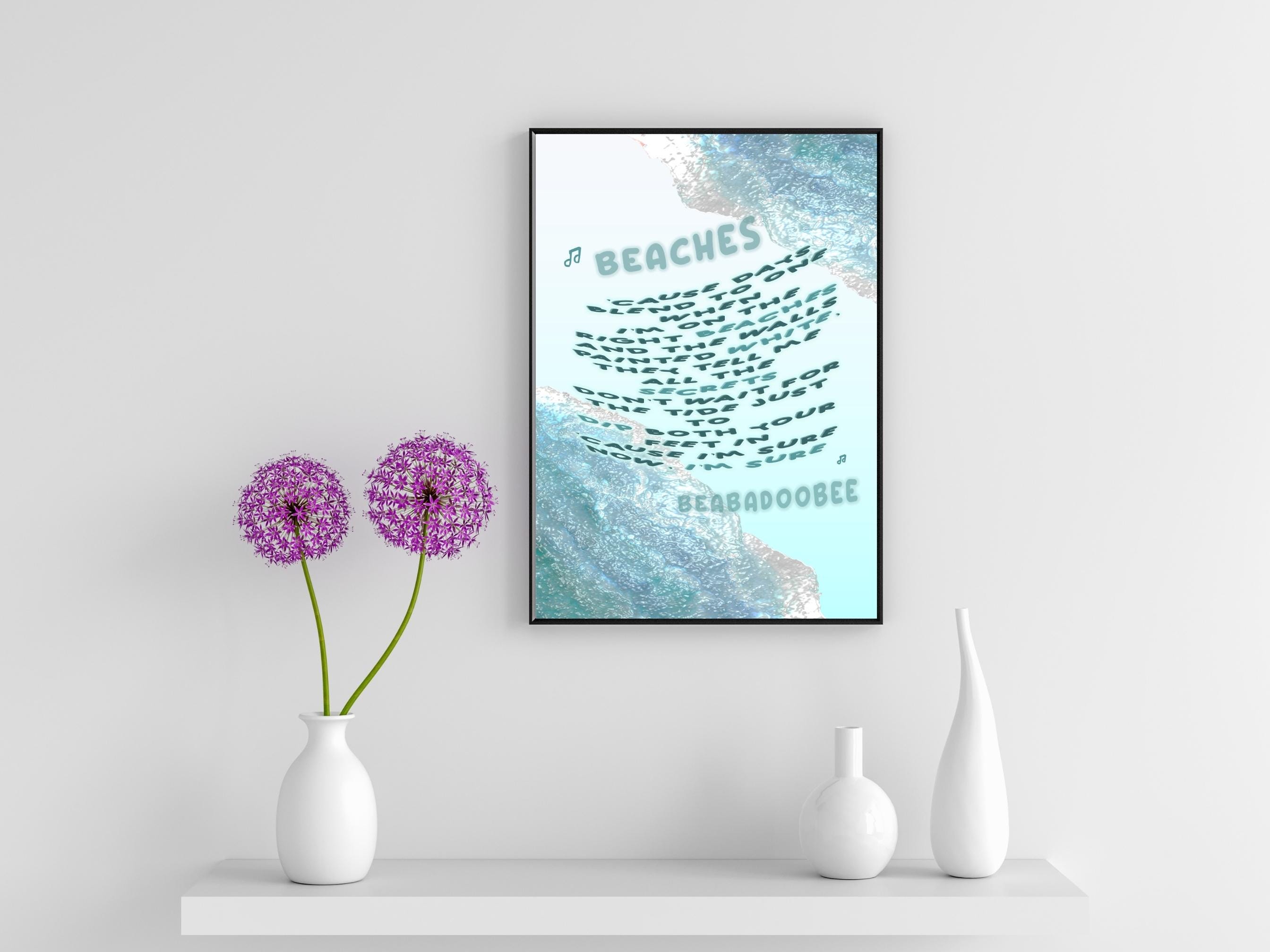 Beabadoobee Poster Beaches Beabadoobee Merch Music Posters Spotify Song ...