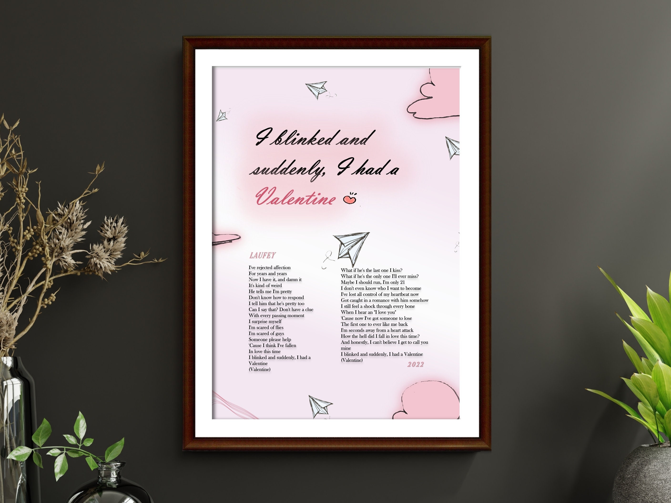 Laufey Valentine Spotify Song Poster Aesthetic Laufey Merchandise ...