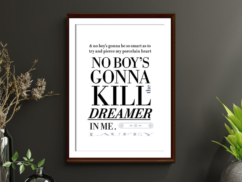 Laufey 'dreamer' Lyric Poster, Jazz Room Decor (digital Download) - Etsy