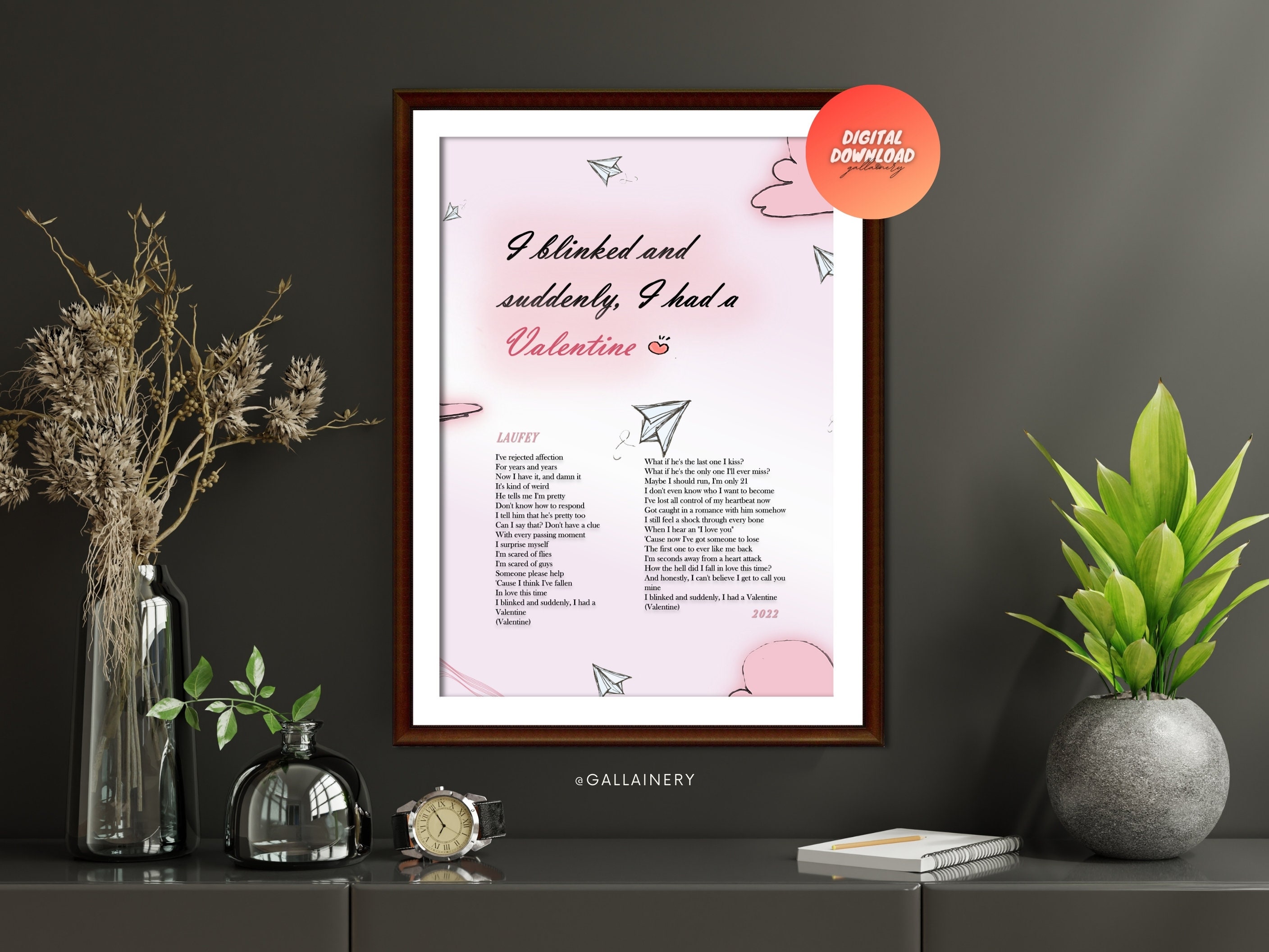 Laufey Valentine Spotify Song Poster Aesthetic Laufey Merchandise ...