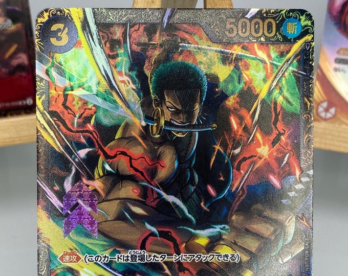 Custom Golden Metal Zoro Leader Card OP01-001L One Piece TCG - Etsy