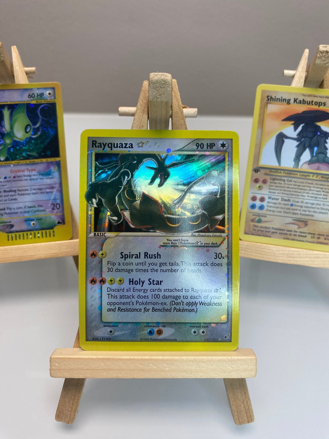 Rayquaza Gold Star DX 107 EX Deoxys Pokemon Proxy Card - Etsy