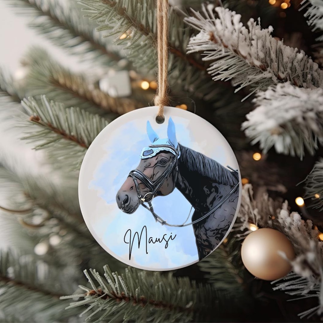 Personalized Horse Ornament With Photo + Name for Horse Lovers ...