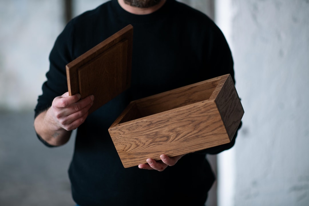 Crafted Wooden Box With Magnetic Lid Premium Storage Solution for ...