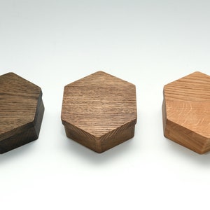 Wooden Hexagon Box - Jewlery or Small Treasures Box, Rustic Home ...