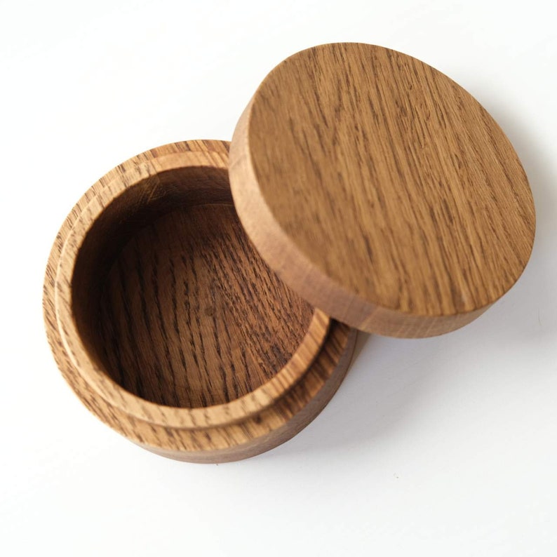 Round Wooden Box With Lid Perfect for Storing Jewelry, Keepsakes, and ...