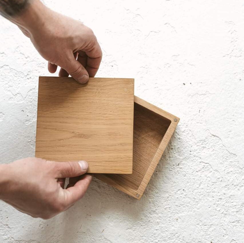 Handcrafted Wooden Box With Magnetic Closure Perfect for Keepsakes ...