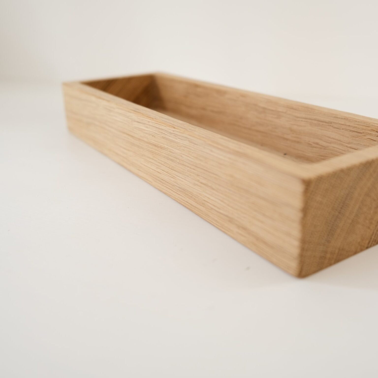Elegant Oak Wood Tabletop Cutlery Box - Stylish and Functional Dining ...