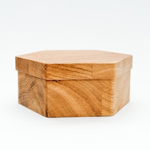 Hexagon Wooden Box - Perfect for Storing Jewelry, Keepsakes, and Small ...