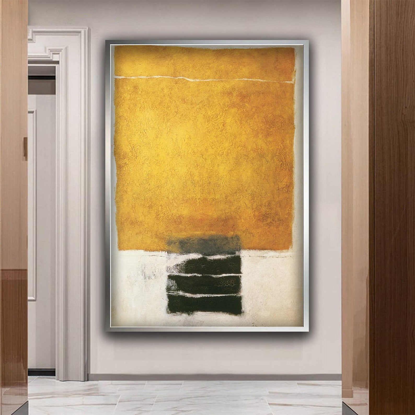 Mark Rothko Yellow White Canvas Wall Decor, Mark Rothko Art Yellow ...