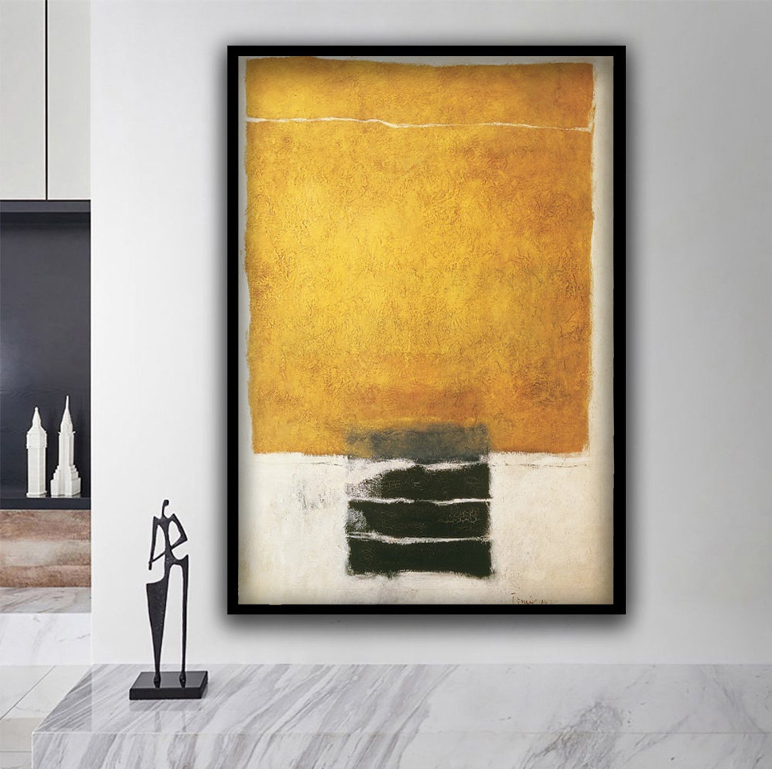 Mark Rothko Yellow White Canvas Wall Decor, Mark Rothko Art Yellow ...