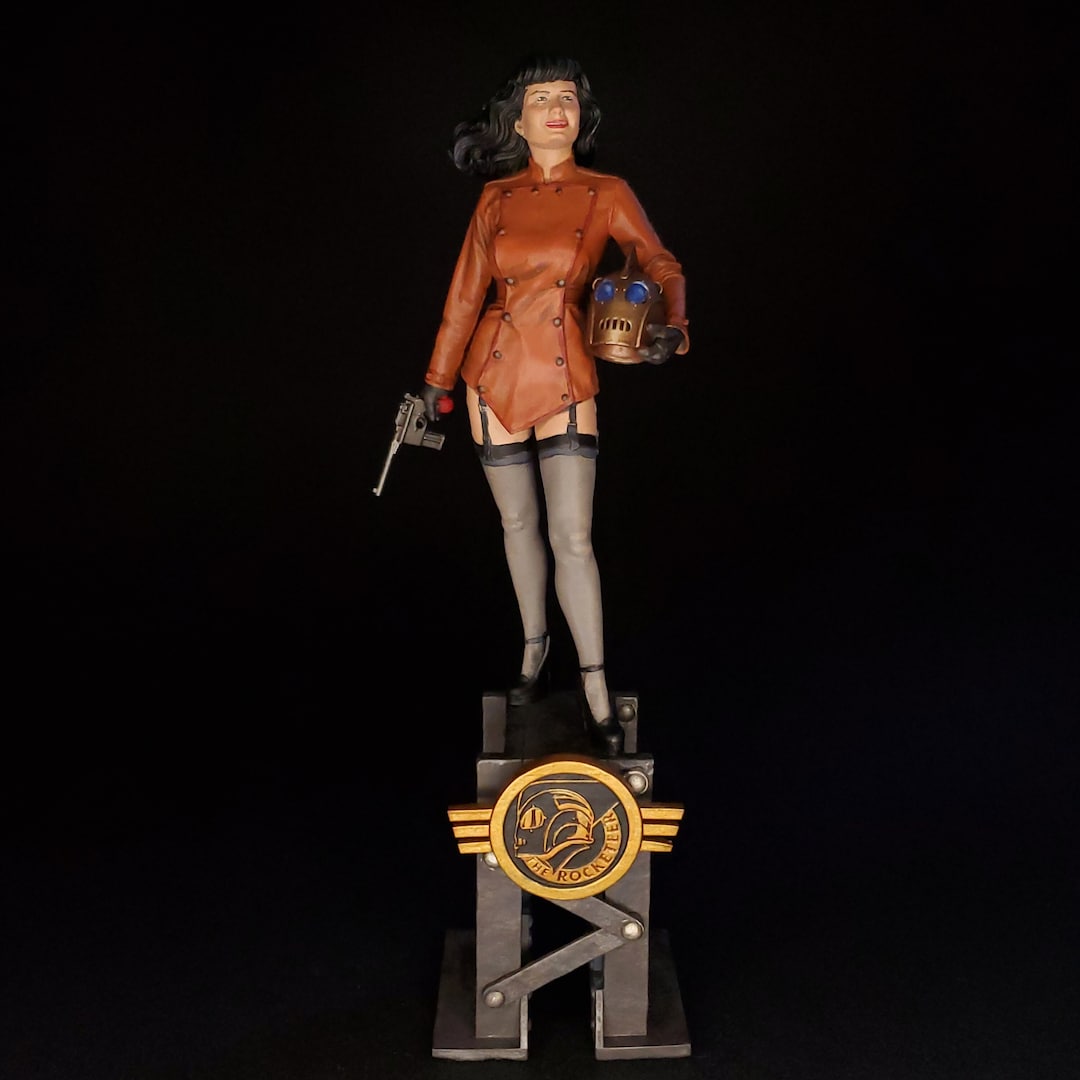 Fan Art Figure - Lady Rocketeer - Movies - 3D Printing - Painted - Etsy