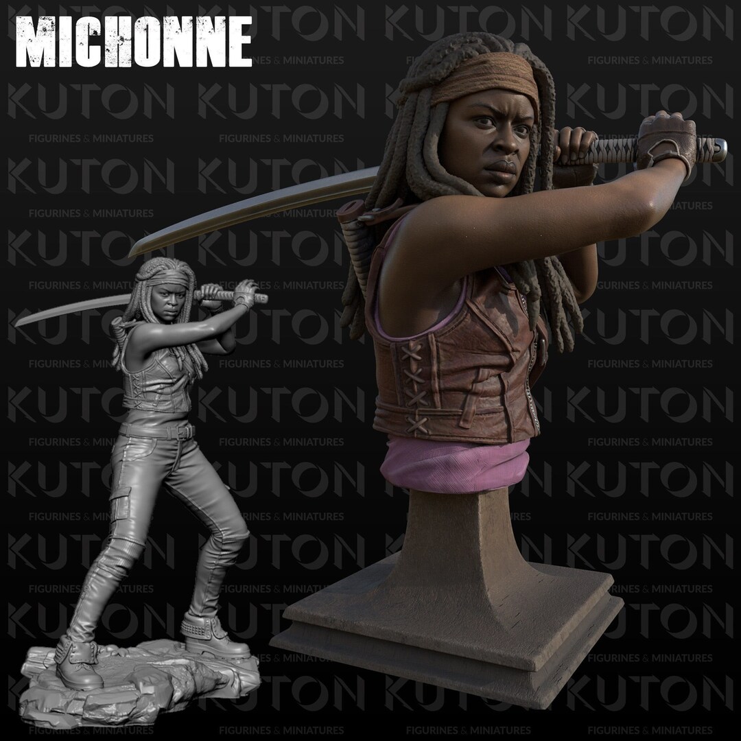 Michonne Flexible Resin Figure the Walking Dead Fanart Unpainted - Etsy