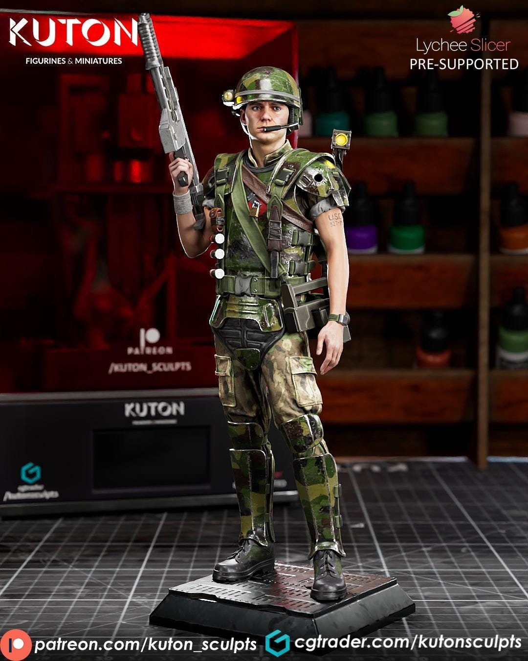 Hicks Figure - Alien Fan Art - 3D Printing - Scale 1:10 - Etsy