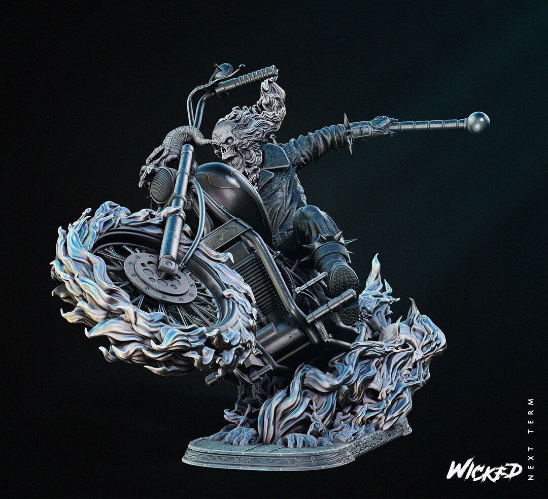 Ghost Rider Diorama 15 Cm Superheroes Flexible Resin - Etsy