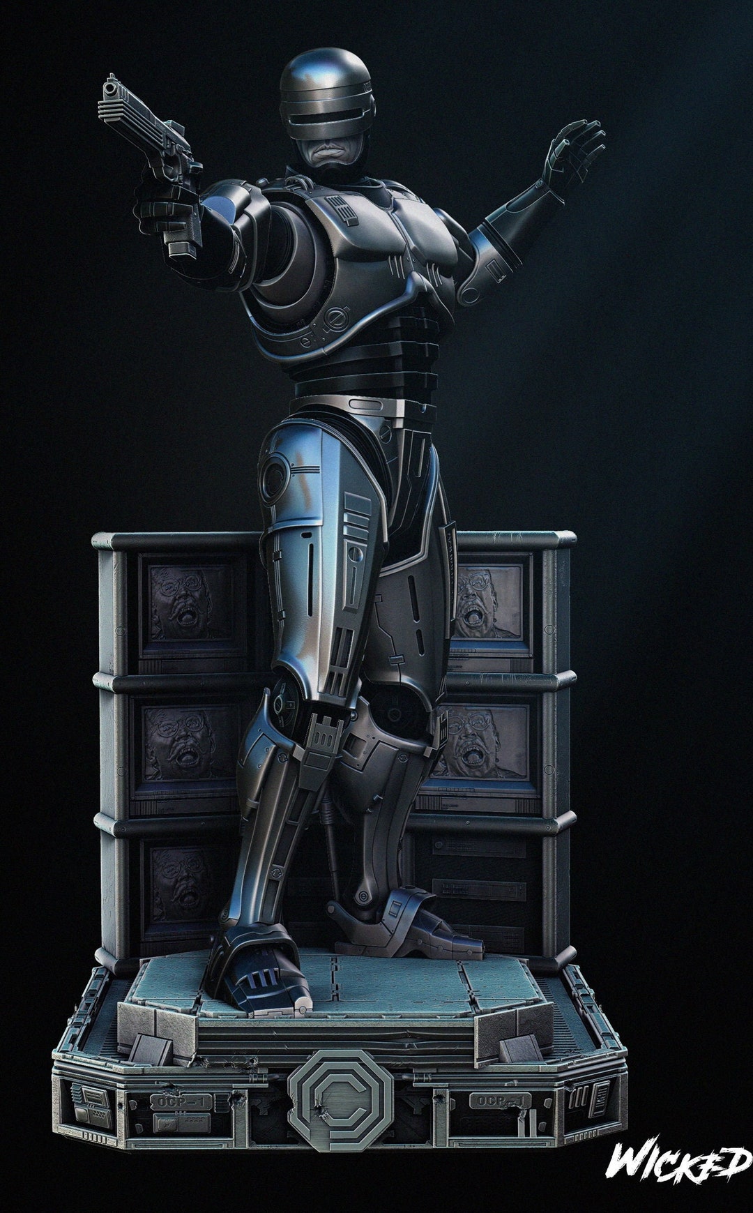 Fan Art Figure Robocop Movies 3D Printing 19 Cm - Etsy