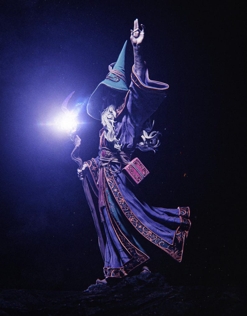 Merlin the Magician Figure - Fantasy - 3D Printing - Etsy UK