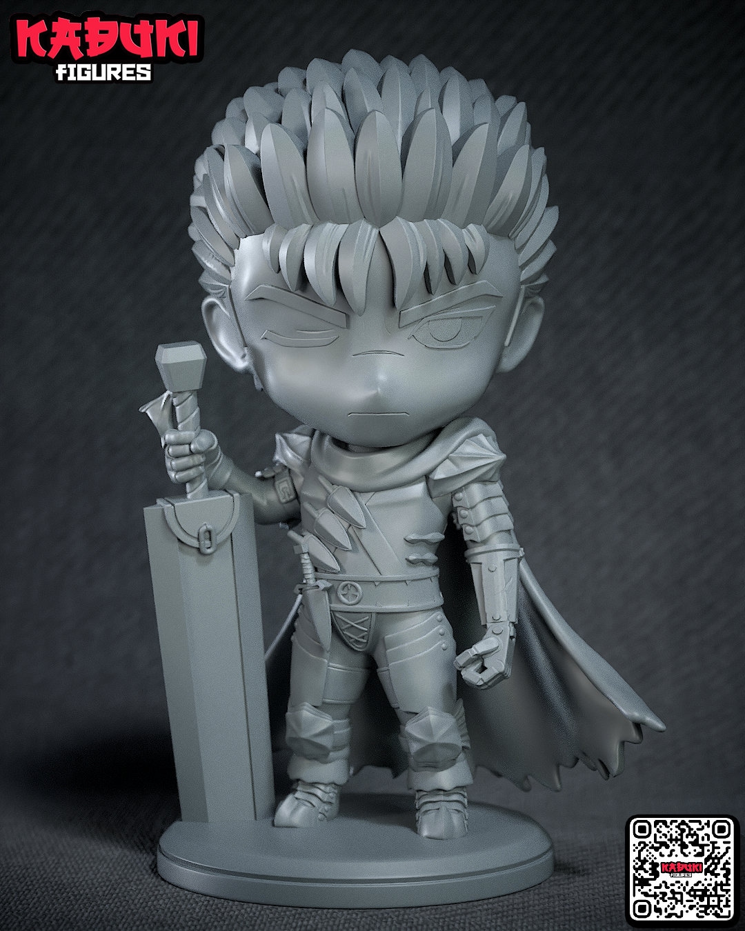 Fan Art Figure Black Knight Chibi Style Anime 10cm Unpainted - Etsy