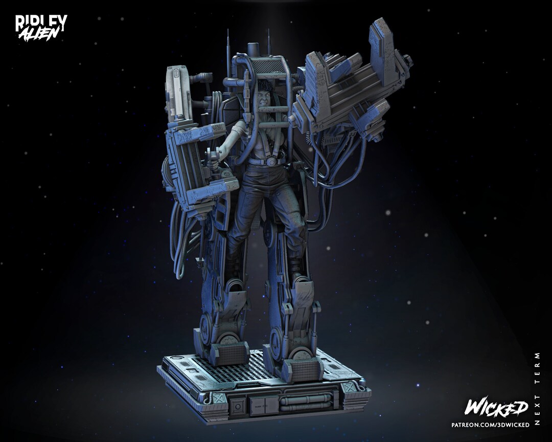 Fan Art Figure - Ripley + Power Loader - Aliens - Movies - 3D Printing ...