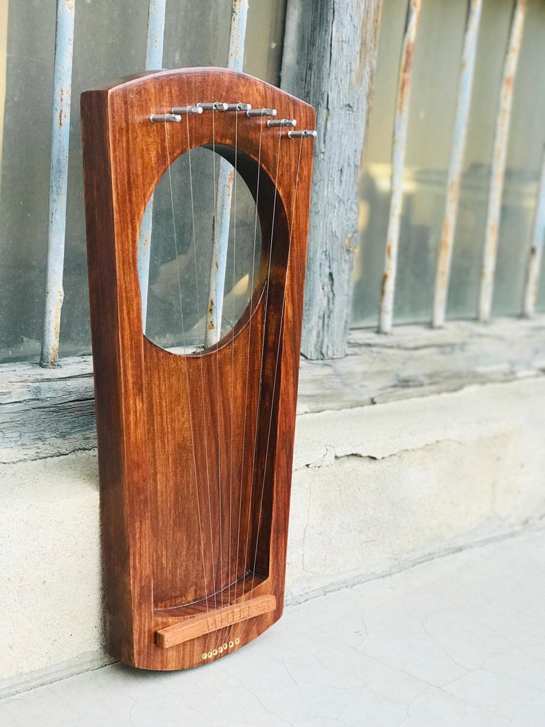 Handmade Rooswood 7 String Lyre Harp: Pentatonic Tuning - Etsy