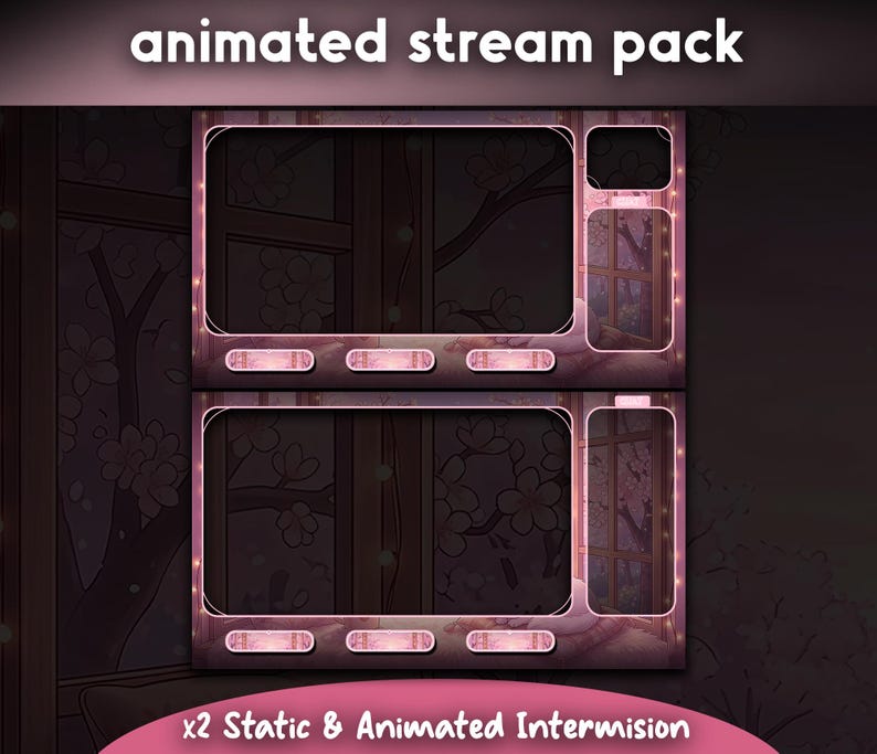 White Cat Animated Stream Package | Cats Twitch Overlay | Youtube ...