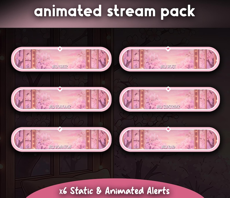 White Cat Animated Stream Package | Cats Twitch Overlay | Youtube ...