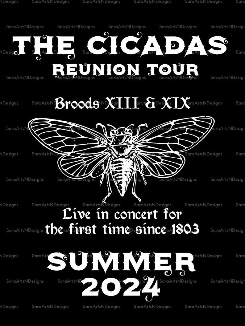 The Cicadas Reunion Tour PNG y svg / Cicadas Invasion Summer Scream ...