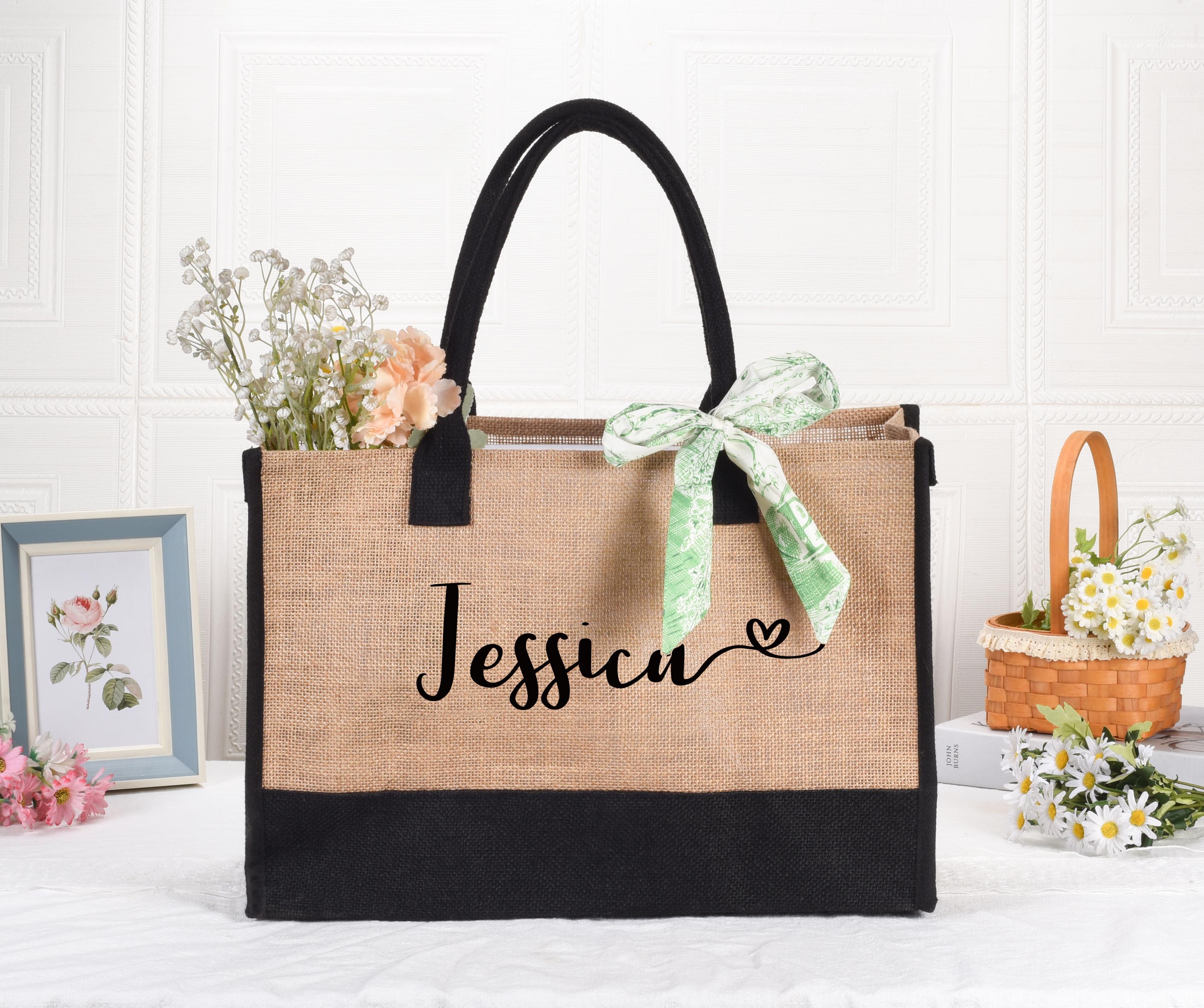 Personalized Name Tote, Custom Canvas Tote, Custom Shoulder Bag ...
