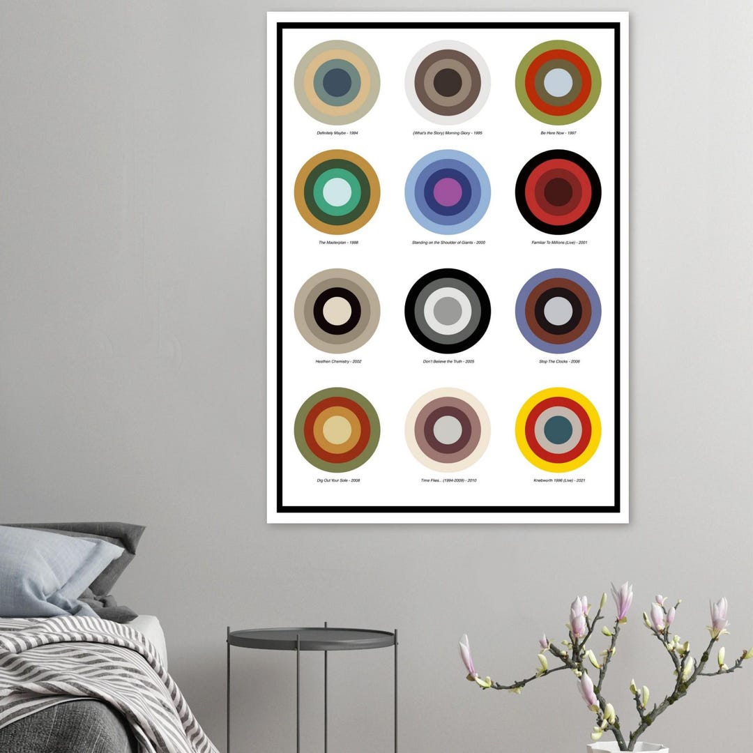 Oasis Album Colours - Album Art - Etsy