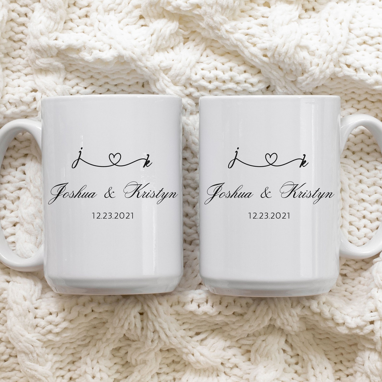 Custom Name Wedding Mug, Custom Name Anniversary Mug, Mr and Mrs ...