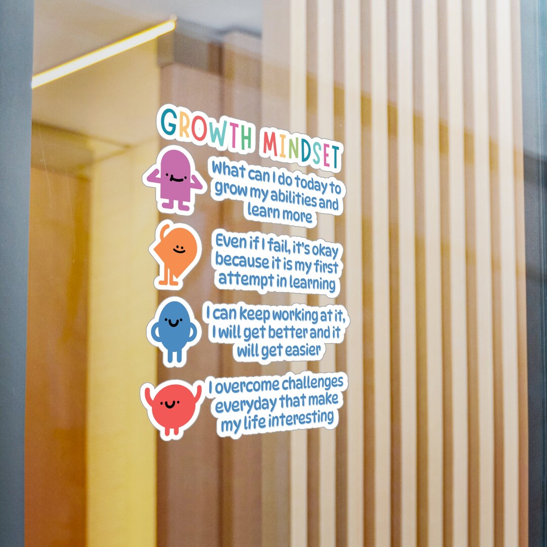 Growth Mindset Sticker Mental Health Positive Inspiration Stanley Cup ...